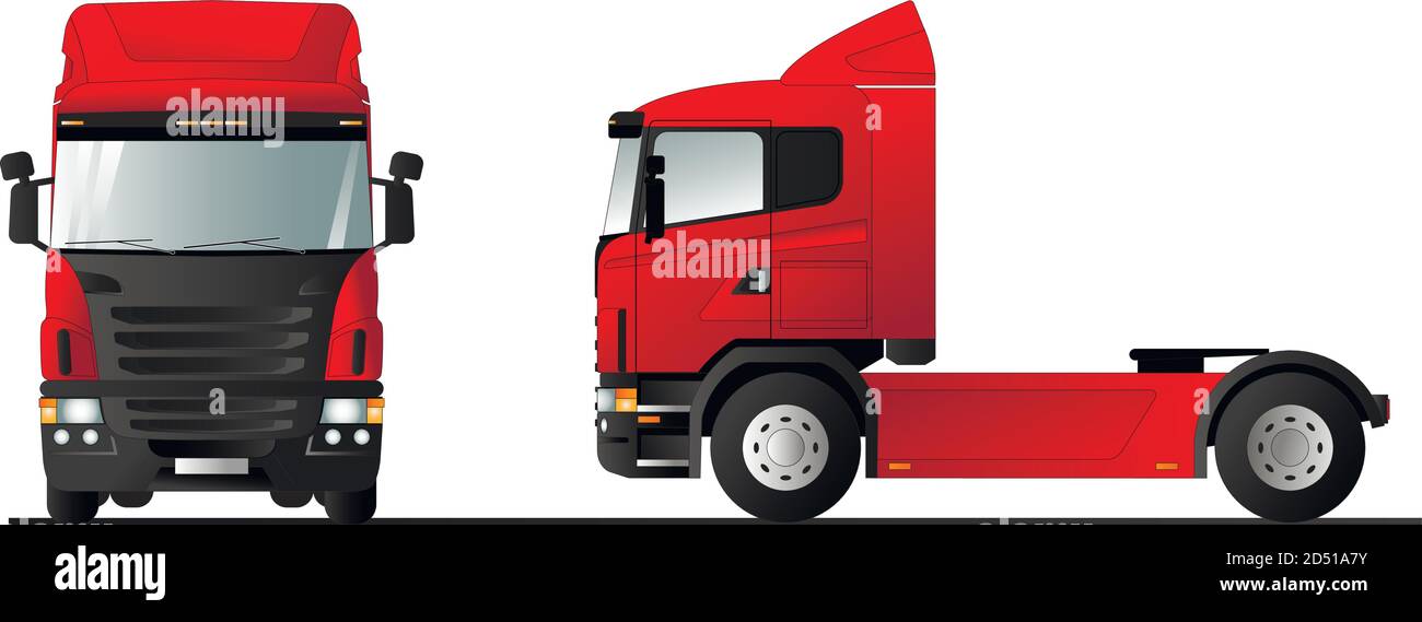 Truck tractor, European version. Truck for the delivery of semi ...