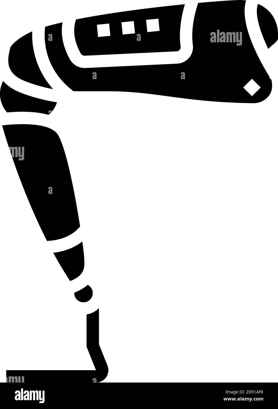 modern leg prosthesis glyph icon vector illustration Stock Vector Image ...
