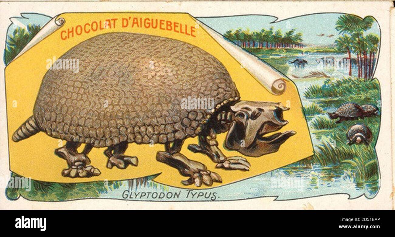 vintage dinosaur extinct animal illustration Stock Photo - Alamy