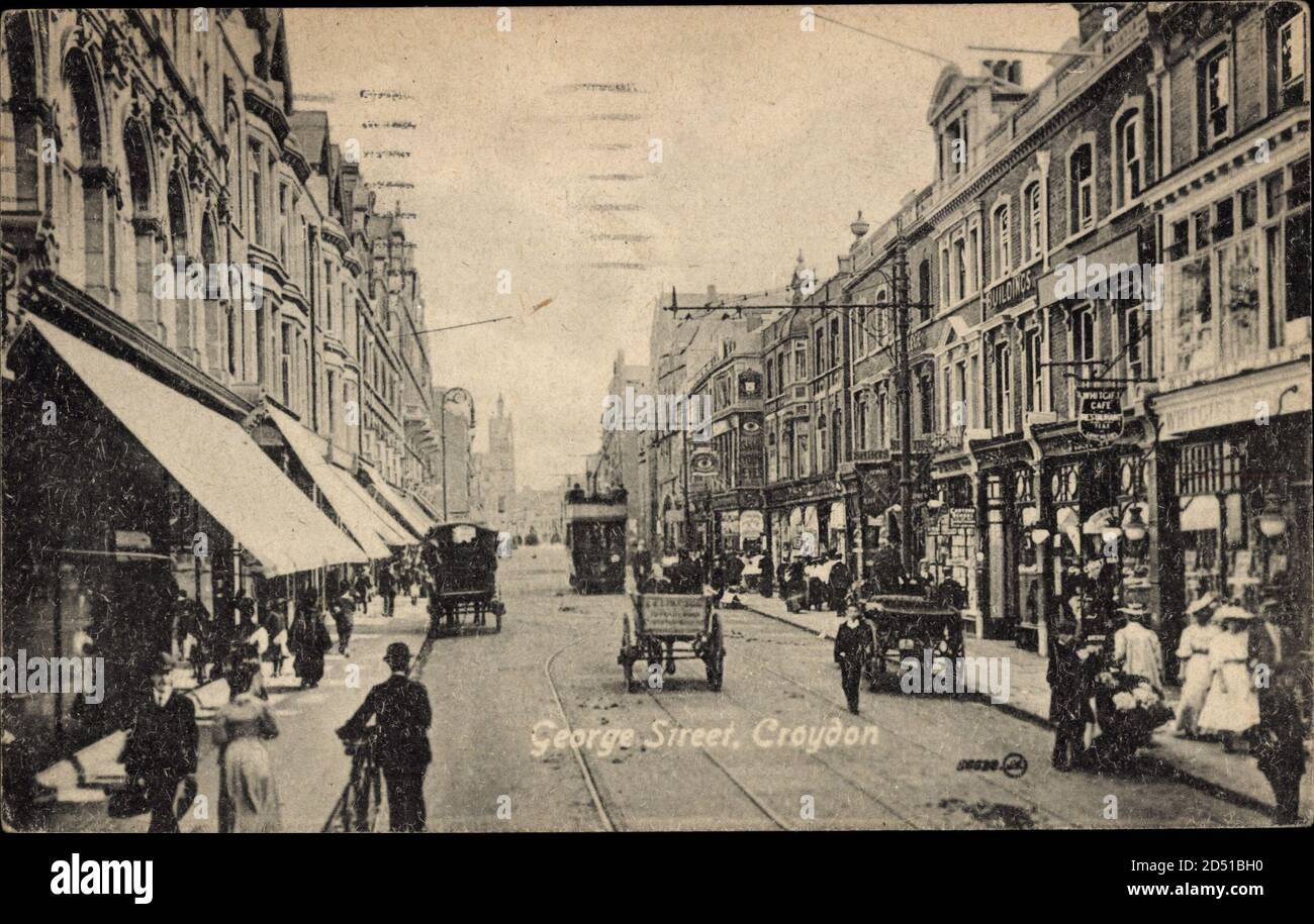 Croydon Greater London, general view of George Street | usage worldwide ...