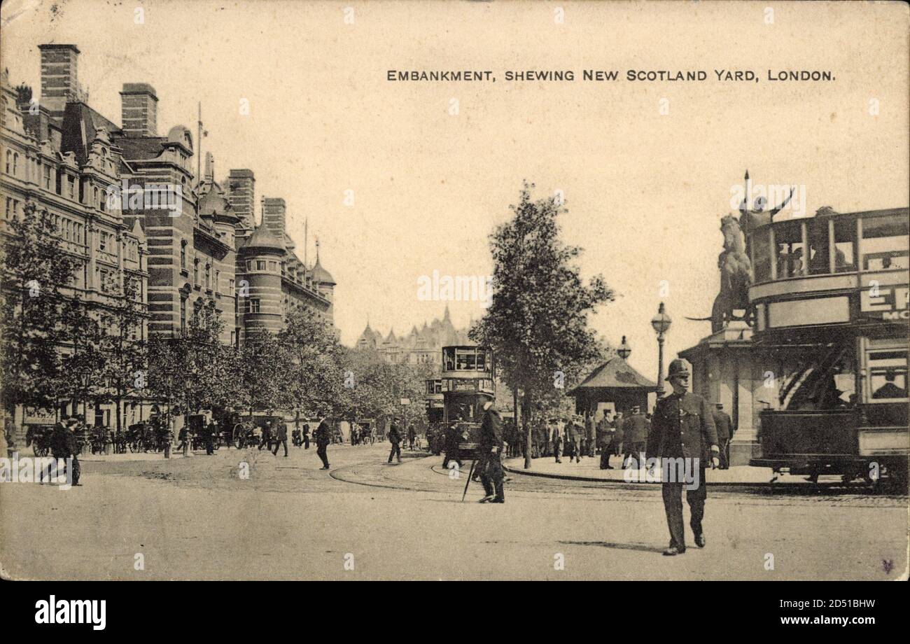 London England, Embankment, shewing New Scotland Yard | usage worldwide ...