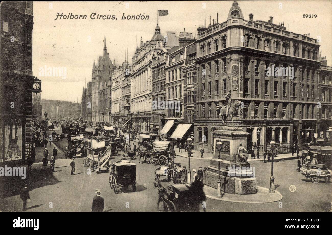 London City England, general view Holborn Circus, Monument | usage ...
