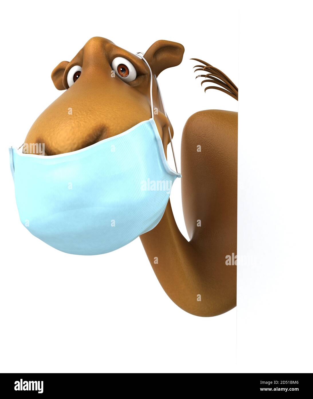 Fun 3D camel with a mask Stock Photo - Alamy