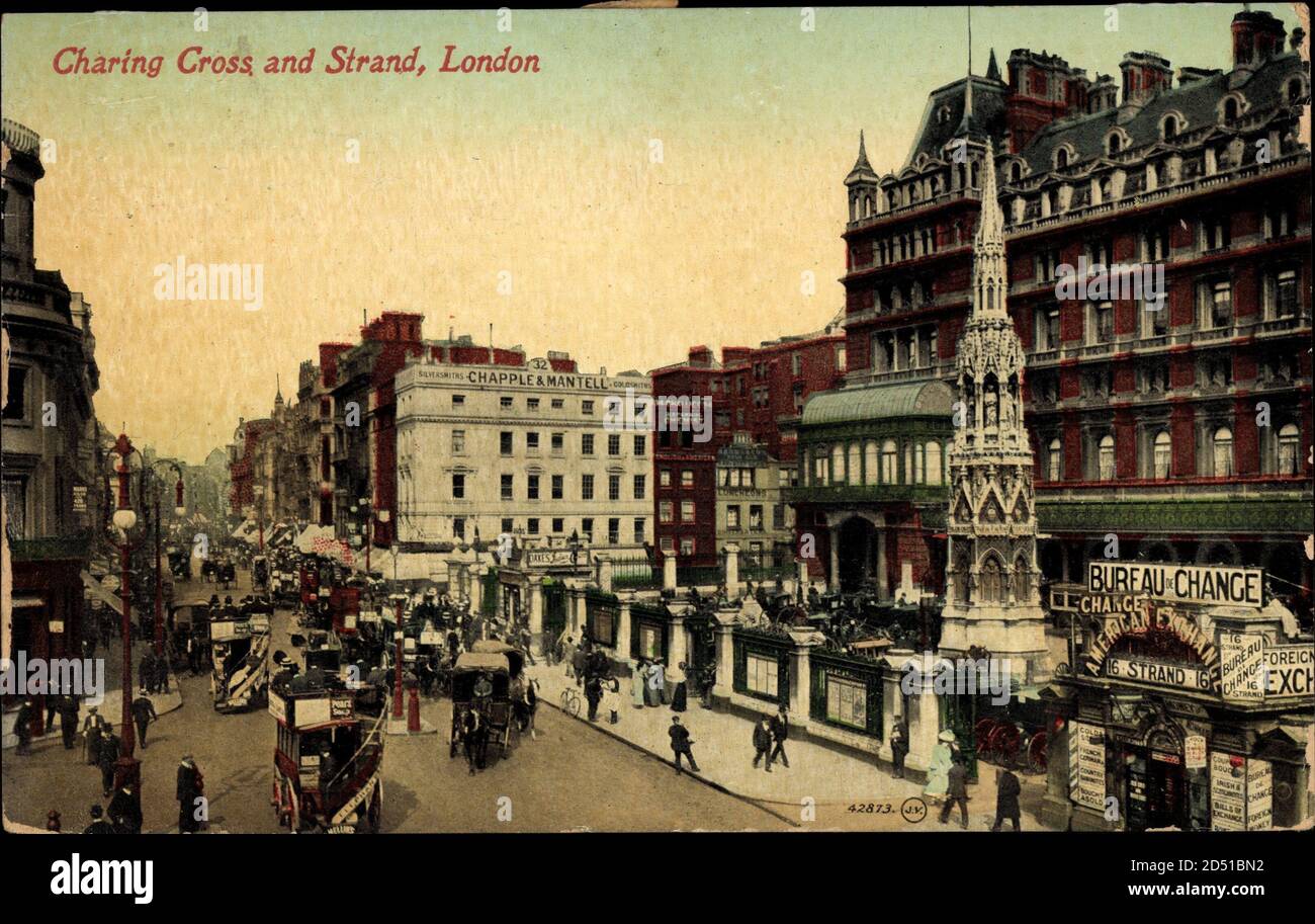 London City England, Charing Cross and Strand, Chapple and Mantell ...