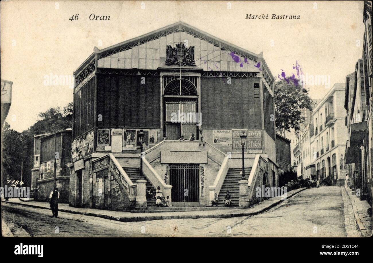 Oran Algerien, Marche Bastrana, Markthalle aus Straßensicht | usage ... Oran Algerien, Marche Bastrana, Markthalle aus Straßensicht | usage ...