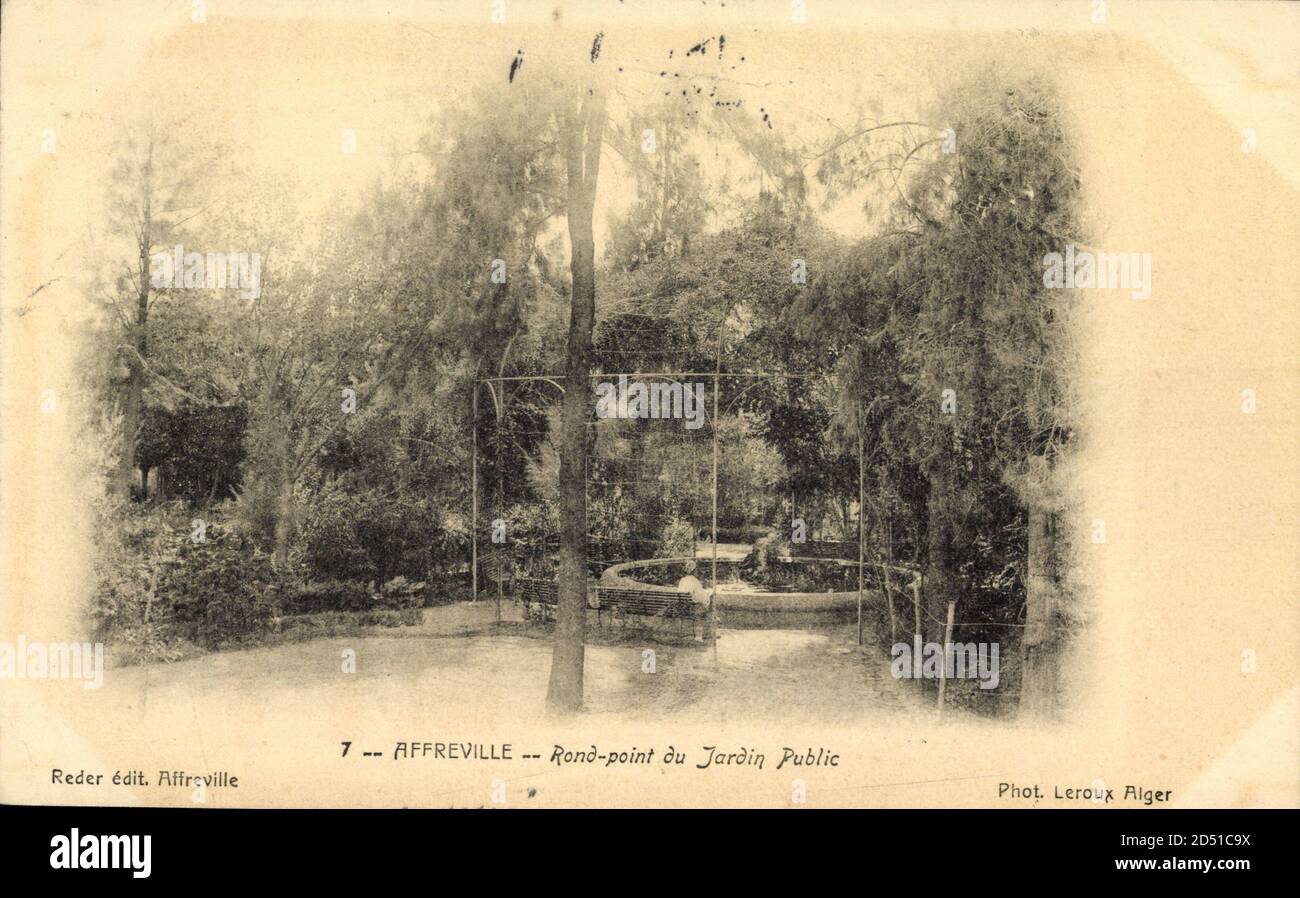 Affreville Algerien, Rond Point du Jardin Public | usage worldwide ...