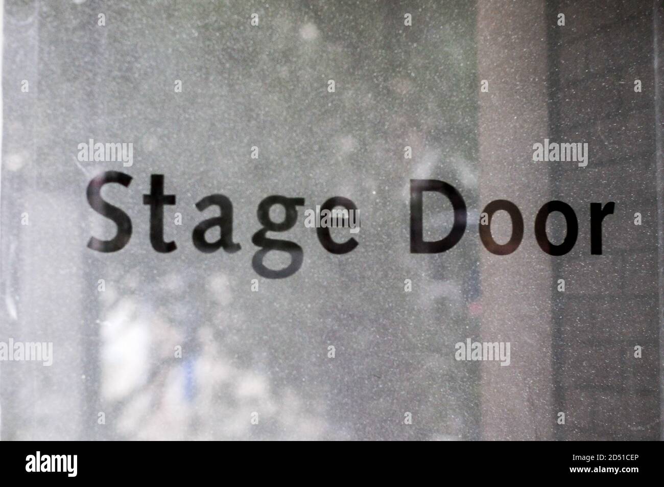 lettering for stage door at a theatre currently closed Stock Photo - Alamy