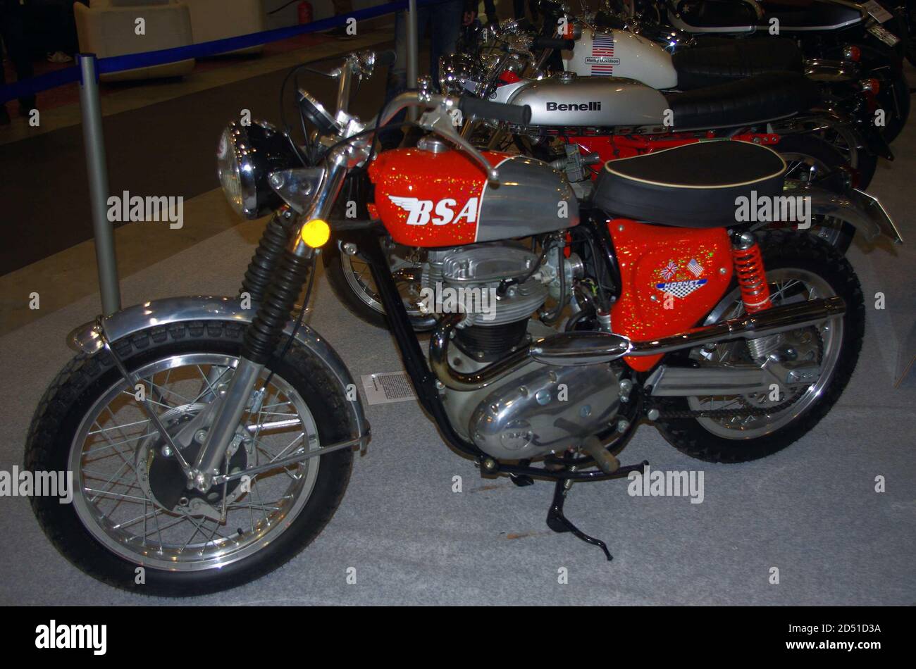Old british motorcycle: BSA scrambler cafe racer Stock Photo - Alamy