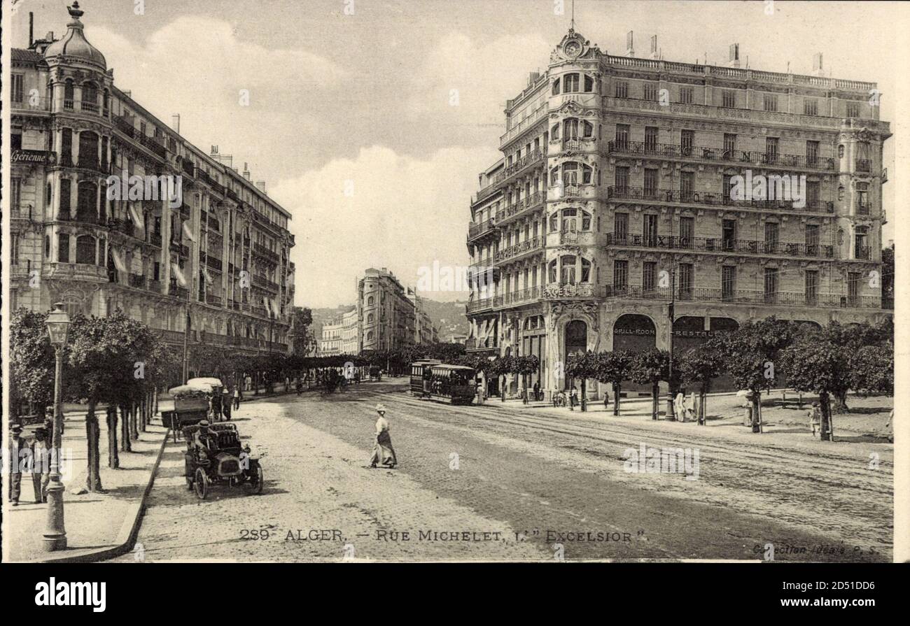 Alger Algerien, vue de la Rue Michelet, l'Excelsior | usage worldwide ...