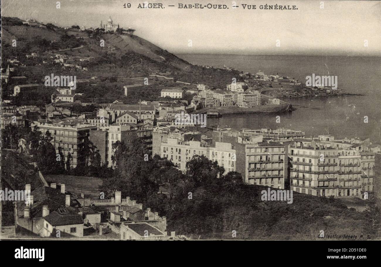Alger Algerien, vue générale de Bab El Oued, la mer | usage worldwide Stock Photo - Alamy