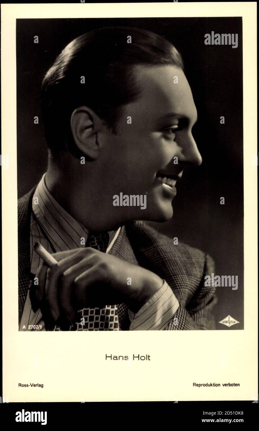Schauspieler Hans Holt, Ross Verlag A 2707 1 | usage worldwide Stock ...