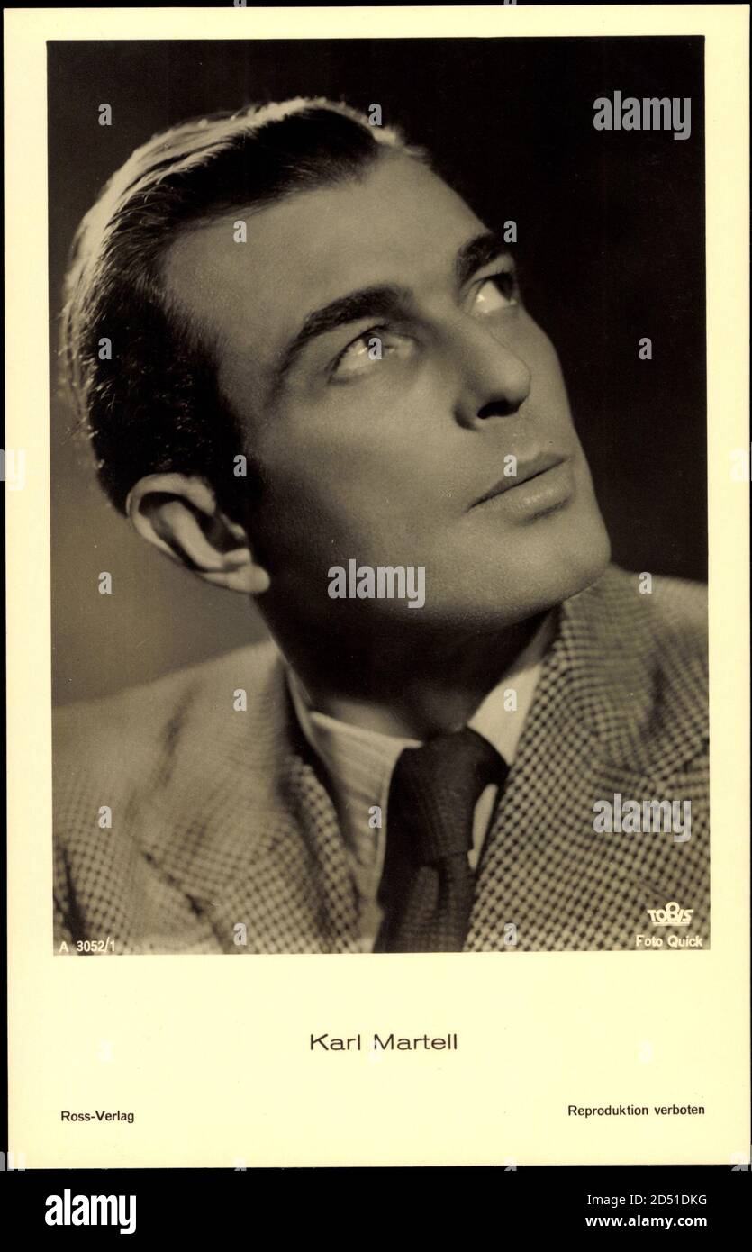 Schauspieler Karl Martell, Ross Verlag A 3052 1 | usage worldwide Stock ...