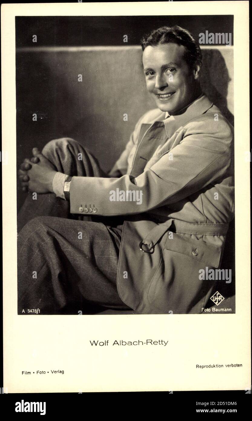 Schauspieler Wolf Albach Retty, UFA Film A 3478 1 | usage worldwide ...