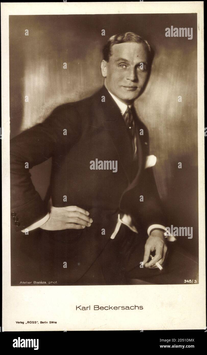 Schauspieler Karl Beckersachs, Ross Verlag 348 3 | usage worldwide ...