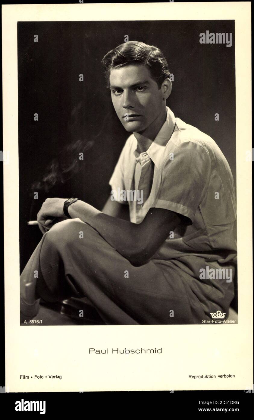 Schauspieler Paul Hubschmid, Tobis Film A 3576 1 | usage worldwide ...