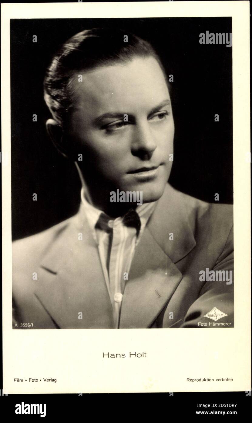 Schauspieler Hans Holt, Wien Film A 3556 1 | usage worldwide Stock ...