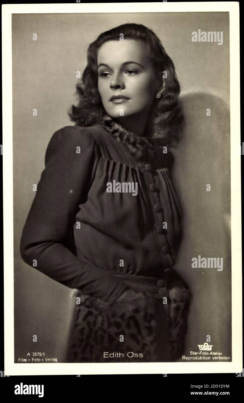 Schauspielerin Edith Oss, Tobis Film A 3575 1 | usage worldwide Stock ...