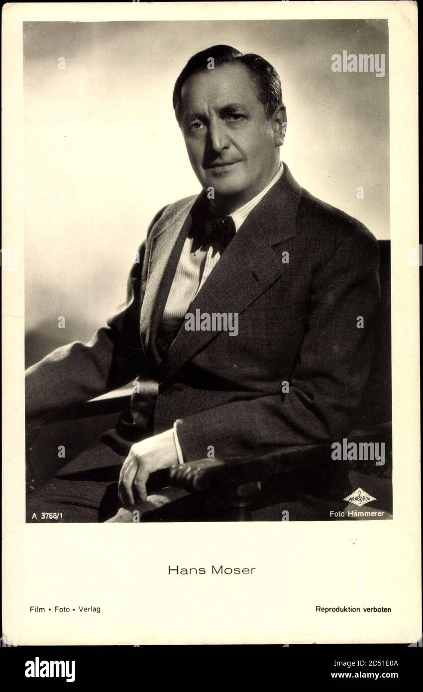 Schauspieler Hans Moser, Wien Film A 3768 1 | usage worldwide Stock ...