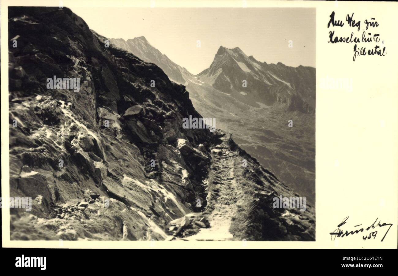 Kasselerhütte Zillertal Tirol, Weg hoch zur Schutzhütte | usage ...