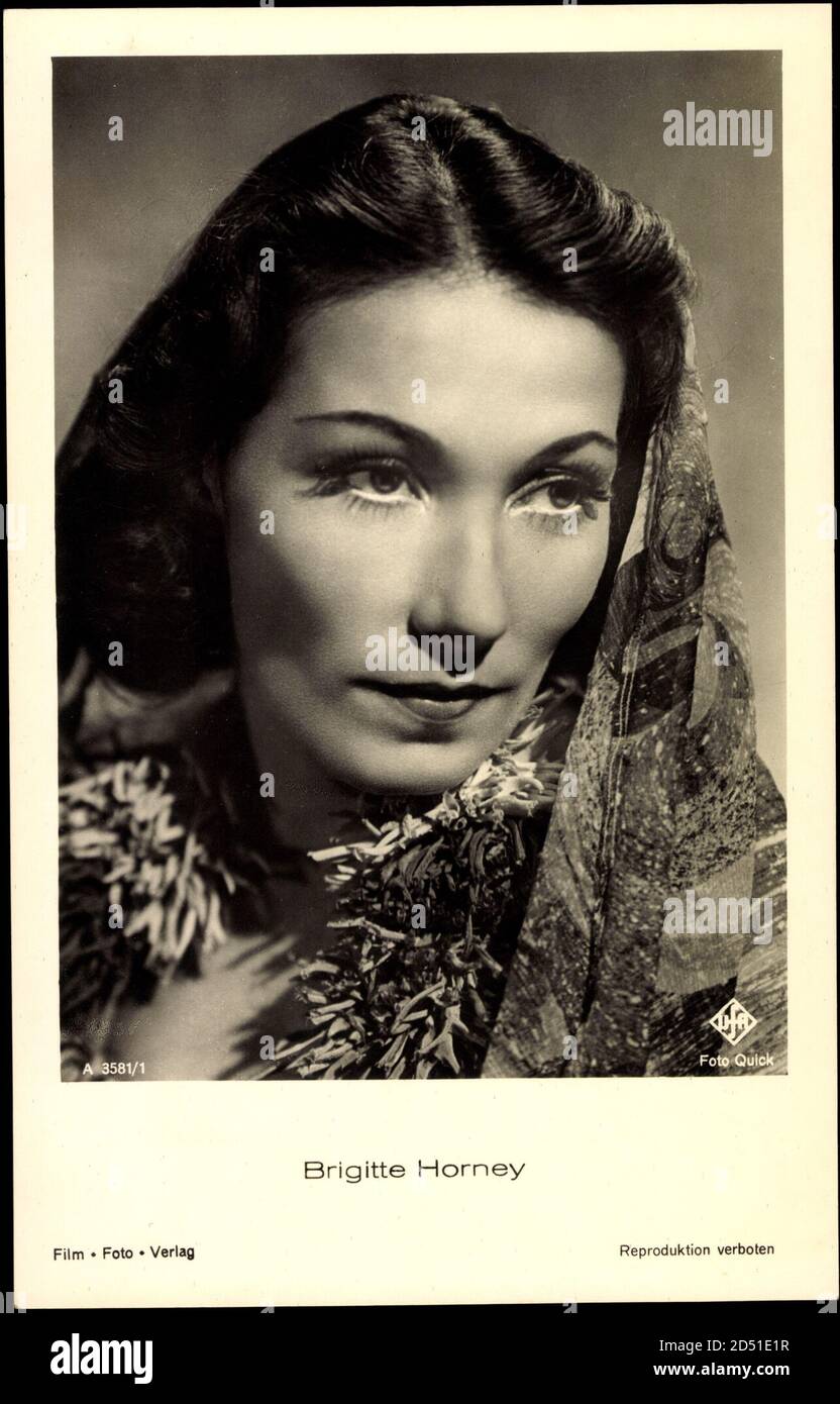 Schauspielerin Brigitte Horney, UFA Film A 3581 1 | usage worldwide Stock Photo - Alamy