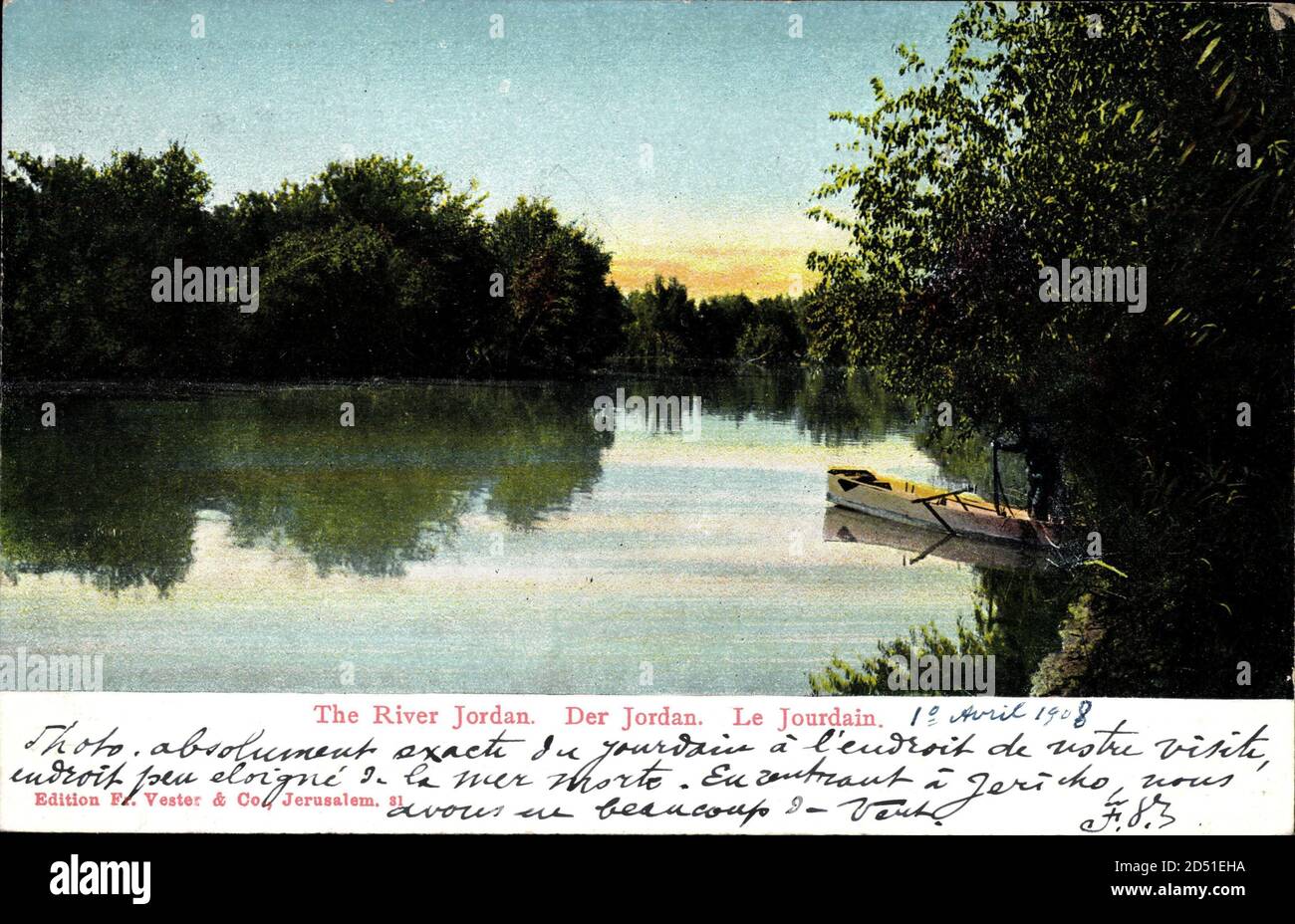 Israel, The River Jordan, Der Fluss Jordan, Uferpartie, Boot | usage ...