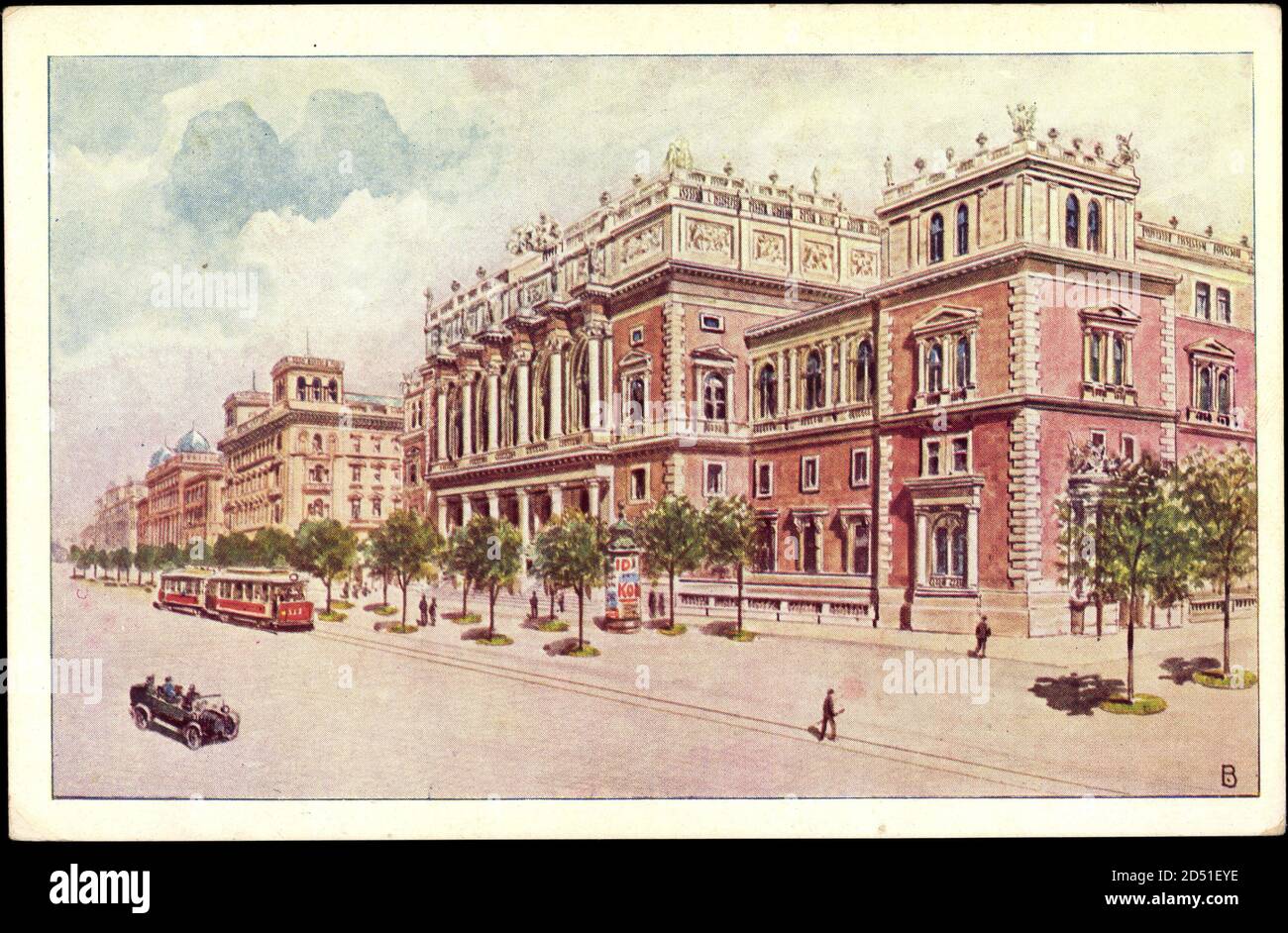 Wien 1, Schottenring mit Börsengebäude, Straßenbahn | usage worldwide ...