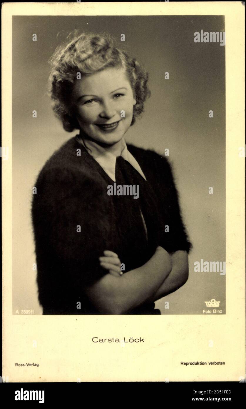Schauspielerin Carsta Löck, Tobis Film,Ross A 3399 1 | usage worldwide ...