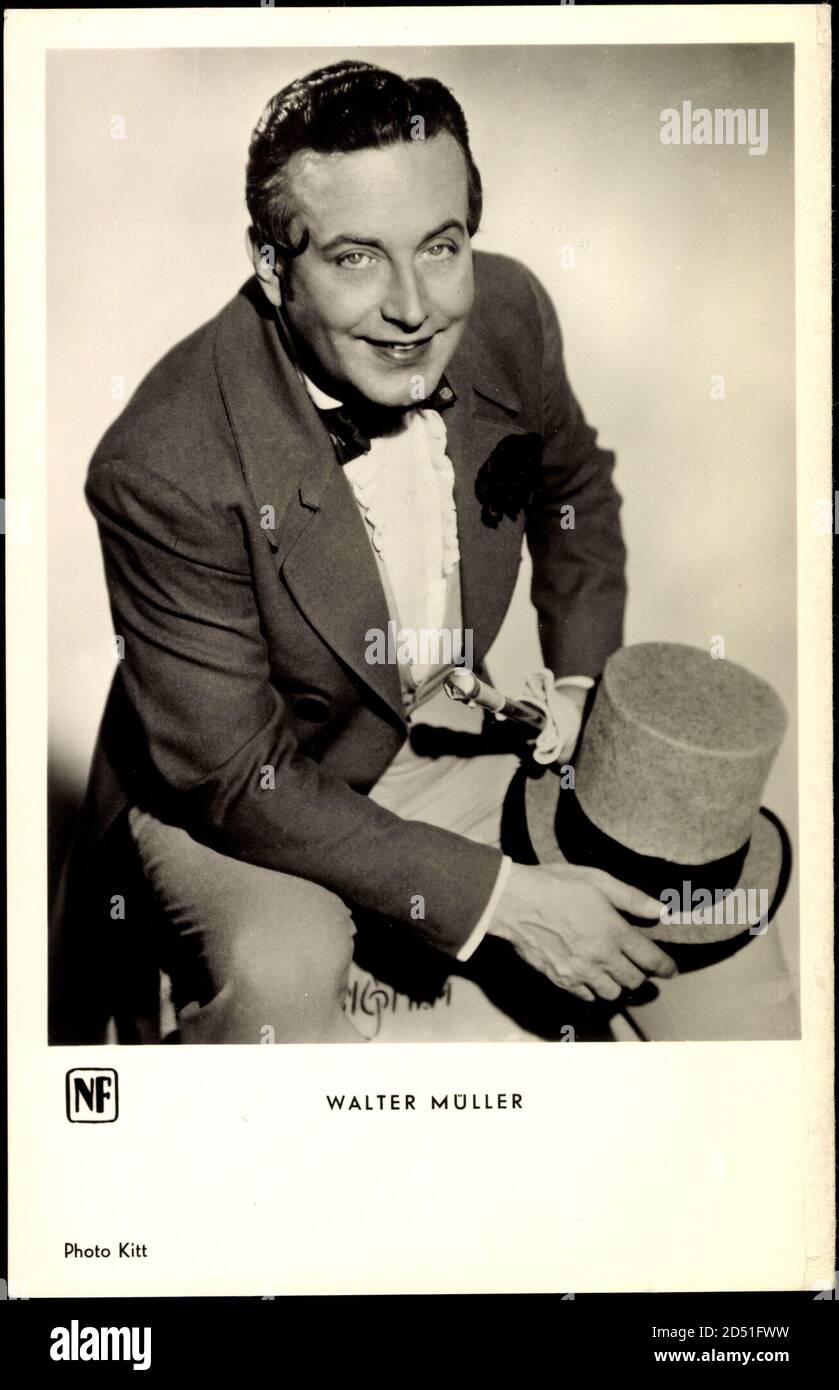 Schauspieler Walter Müller, NF Film, Zylinder, Frack | usage worldwide ...