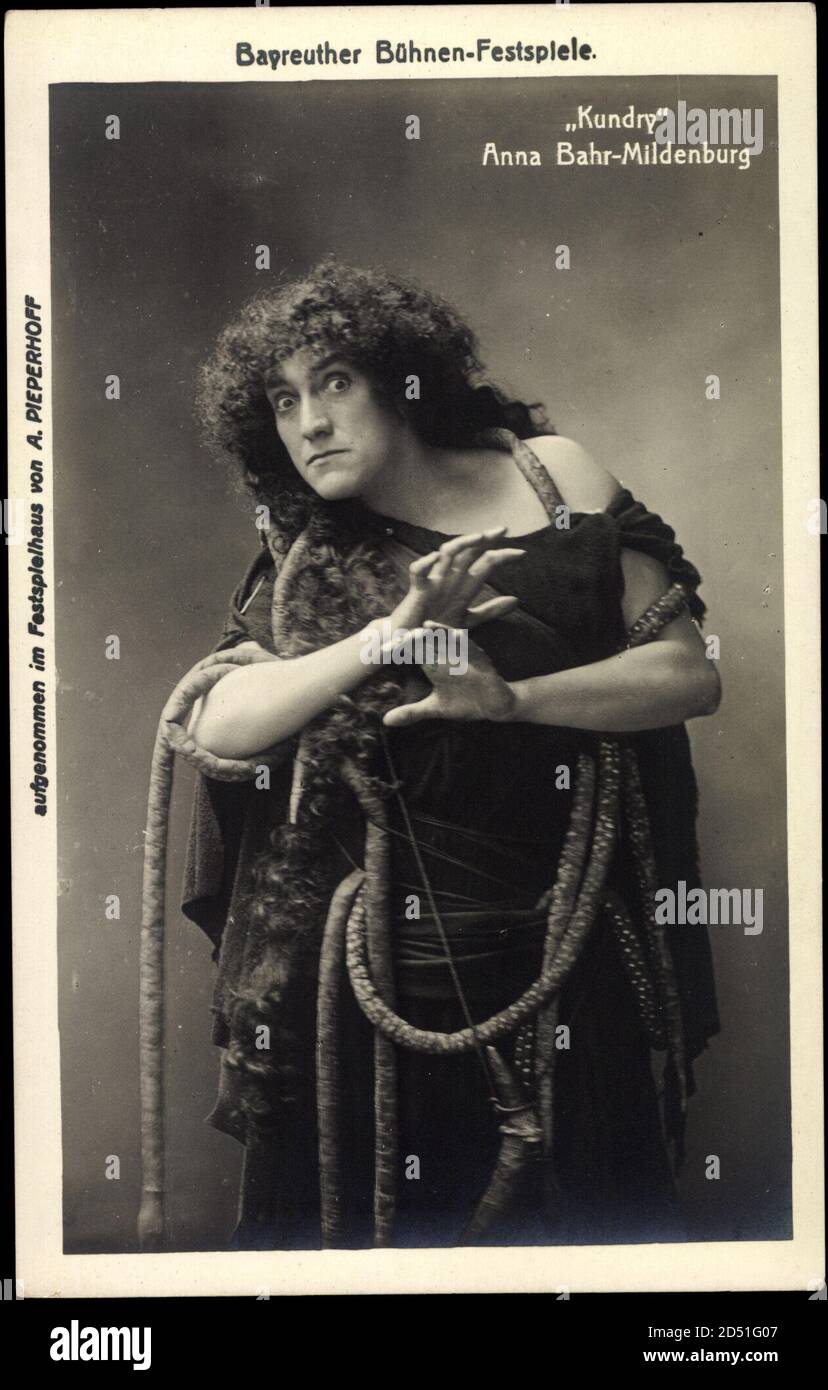Bayreuther Bühnen Festspiele, Kundry, Anna Bahr Mildenburg | usage ...