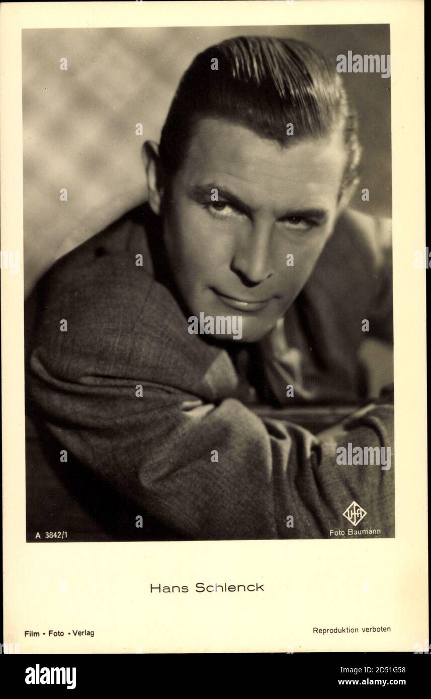 Schauspieler Hans Schlenck, A 3842 1, UFA Film, Portrait | usage ...