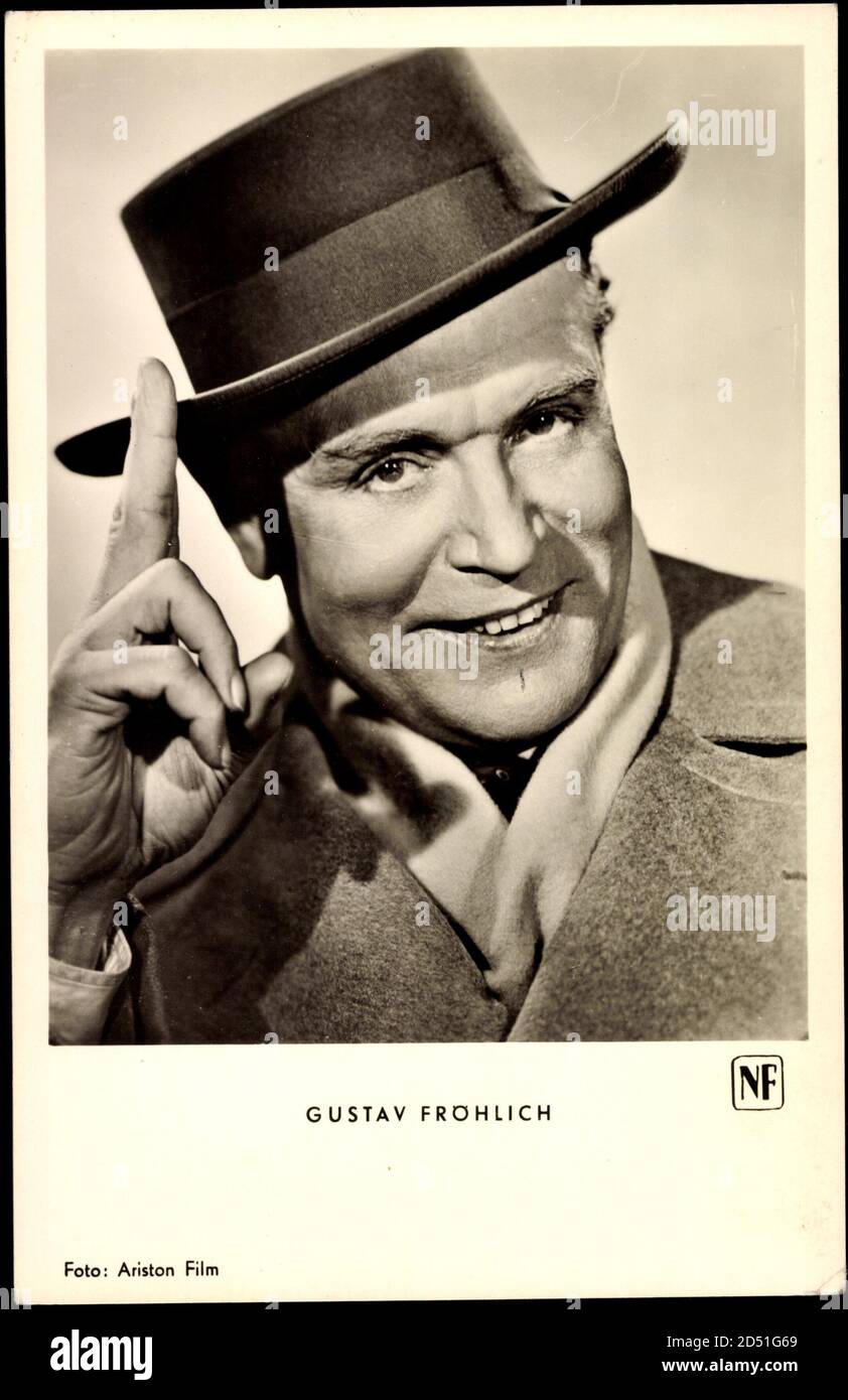 Schauspieler Gustav Fröhlich, NF Film, Zylinder | usage worldwide Stock ...