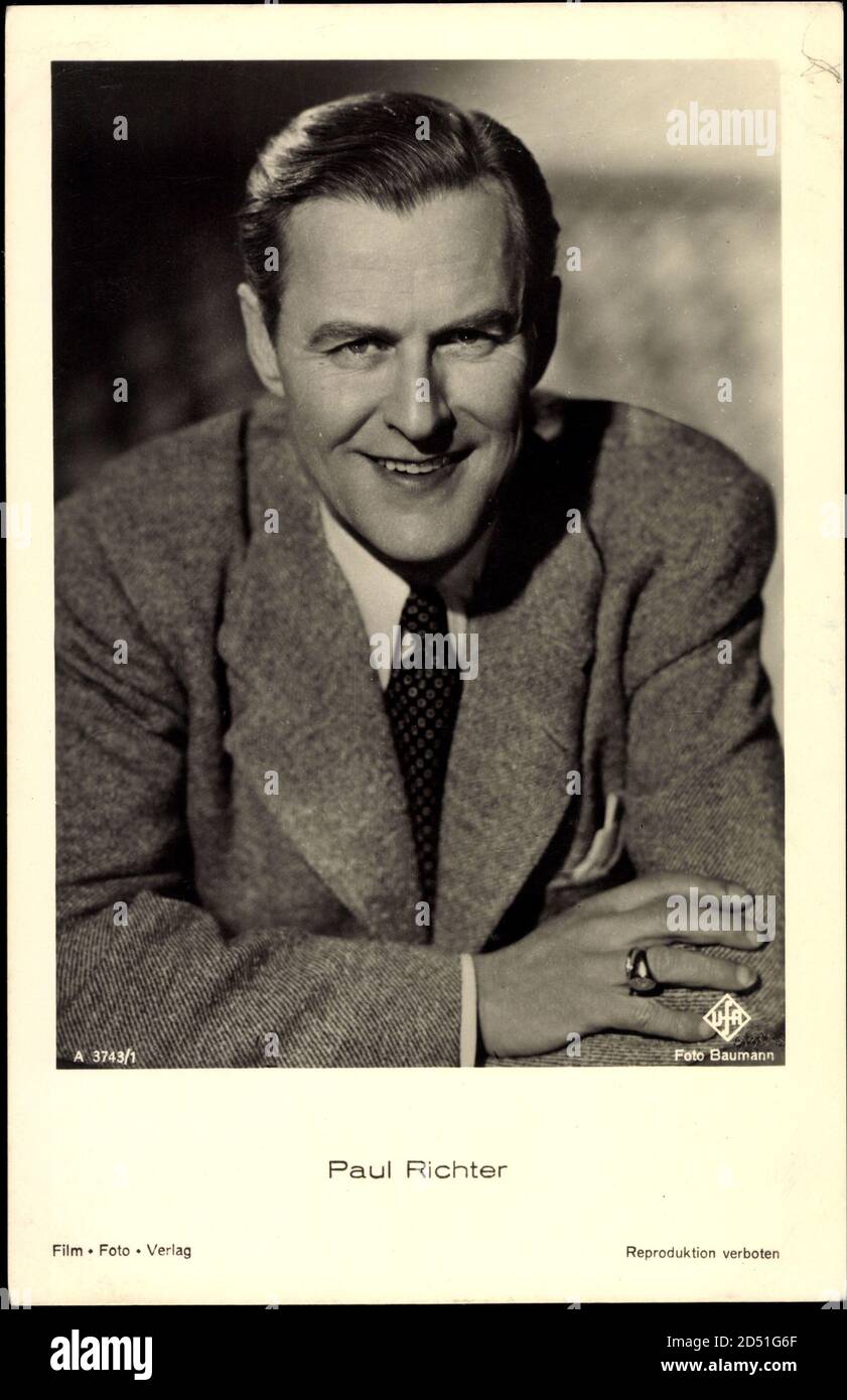 Schauspieler Paul Richter, A 3743 1, UFA Film, Portrait | usage worldwide Stock Photo - Alamy