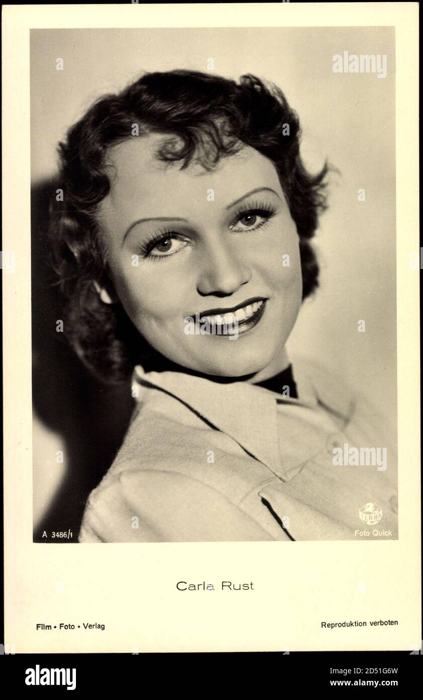 Schauspielerin Carla Rust, A 3486 1, Terra Film, Portrait | usage ...