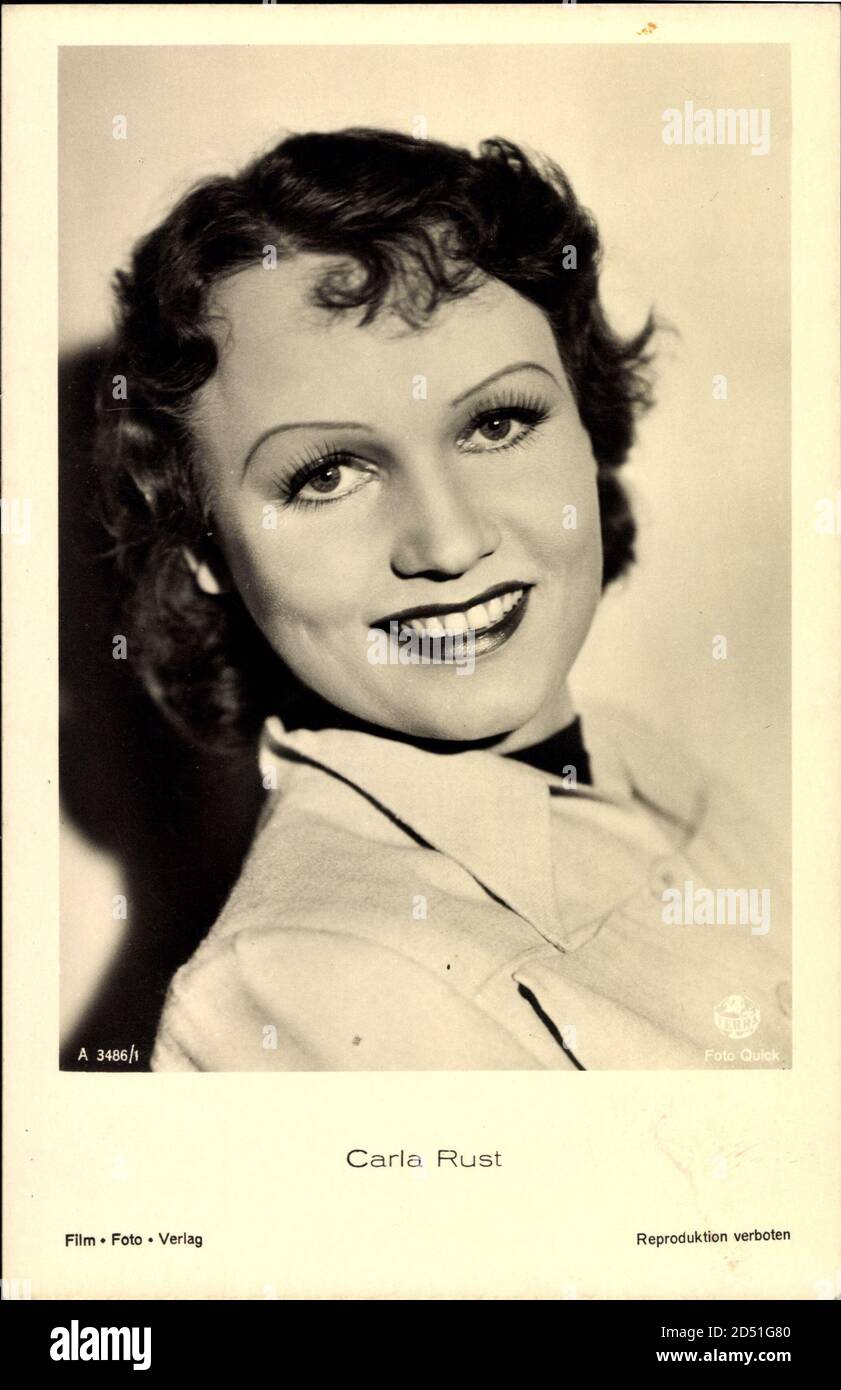 Schauspielerin Carla Rust, Terra Film Nr A 3486 1, Portrait | usage ...
