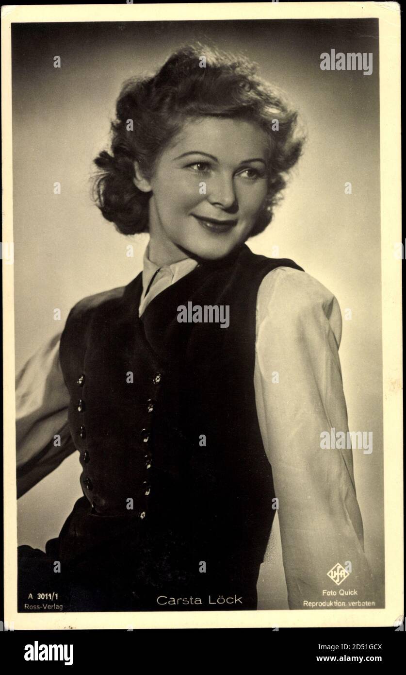 Schauspielerin Carsta Löck, A 3011 1, UFA Film | usage worldwide Stock ...
