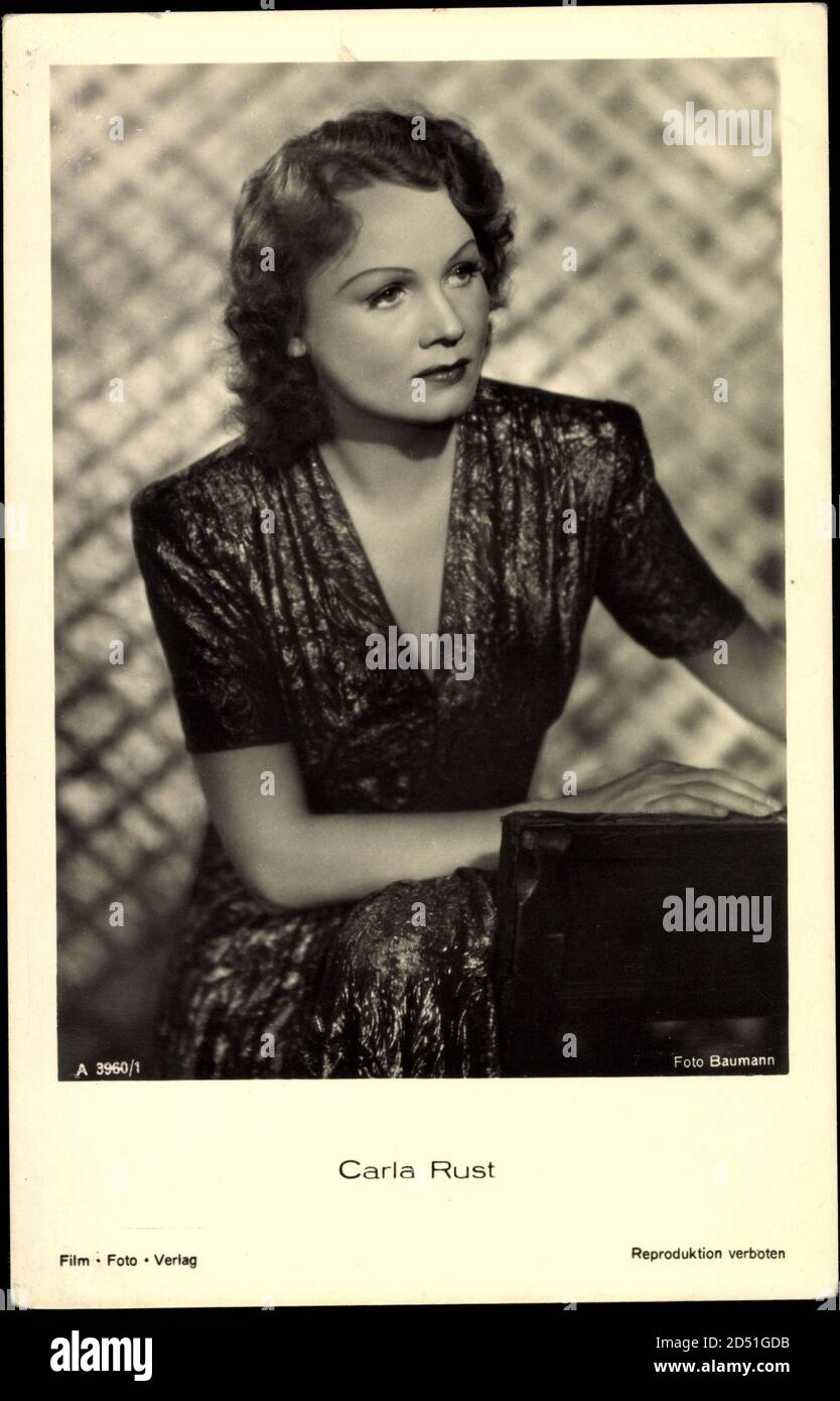 Schauspielerin Carla Rust, A 3960 1, Foto Baumann | usage worldwide ...