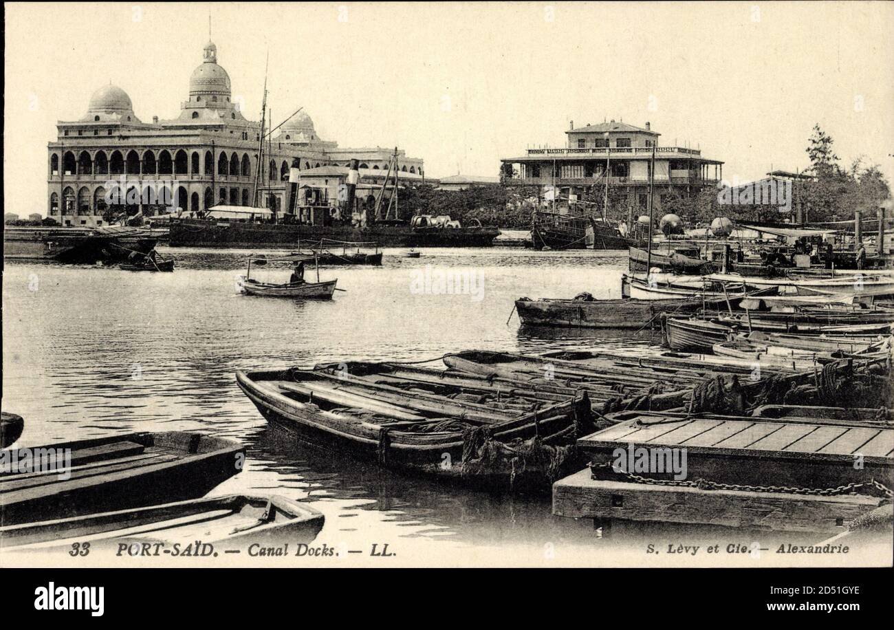 Port Said Ägypten, Canal Docks, Anlegestelle der Boote | usage ...