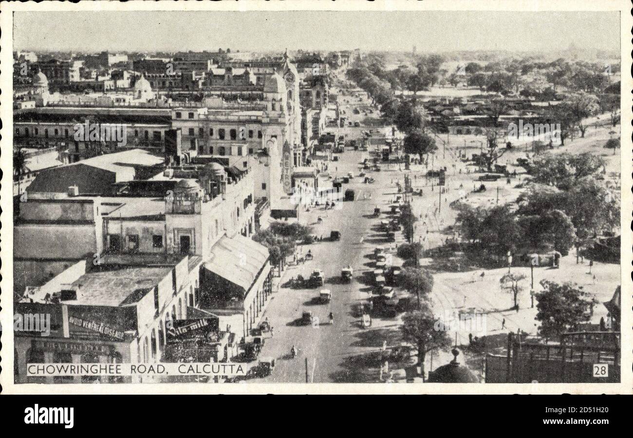Calcutta Indien, Chowringhee Road, Straßenpartie mit Umgebung | usage ...