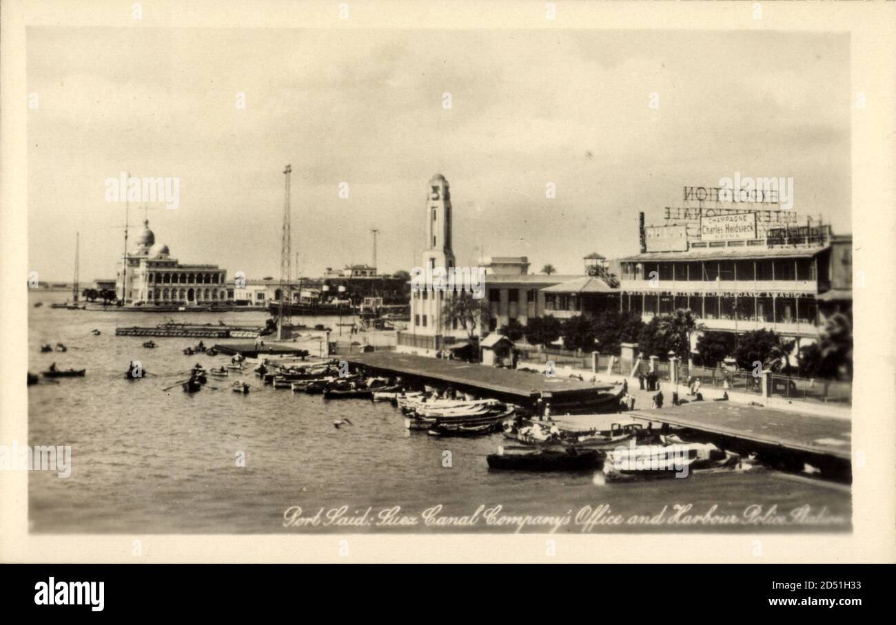 Port Said Ägypten, Suez Canal Company office and Harbour Police Station ...