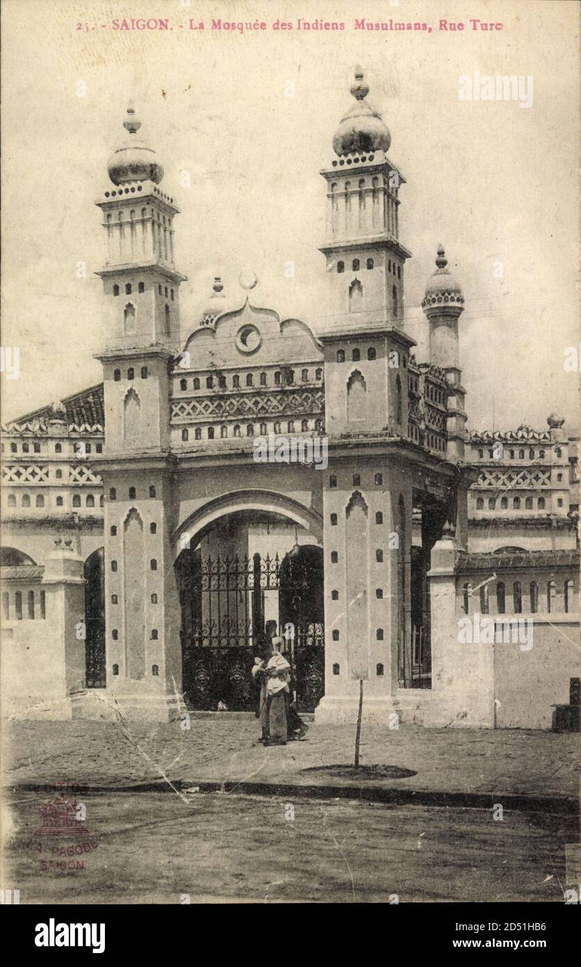 Saigon Vietnam, La Mosquee des Indiens Musulmans, Rue Turc | usage ...