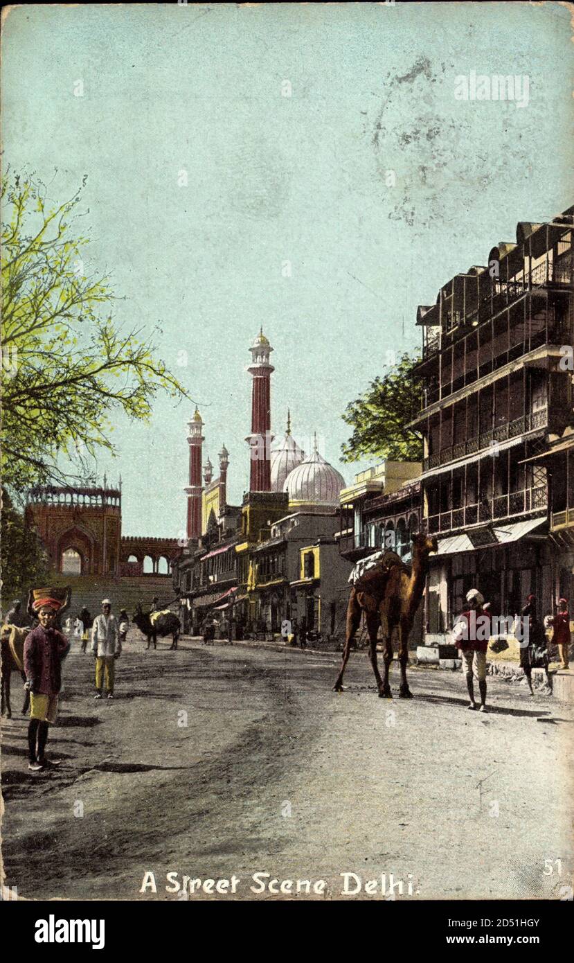 Delhi Indien, A street scene, Street view, Camel, Kamel | usage ...