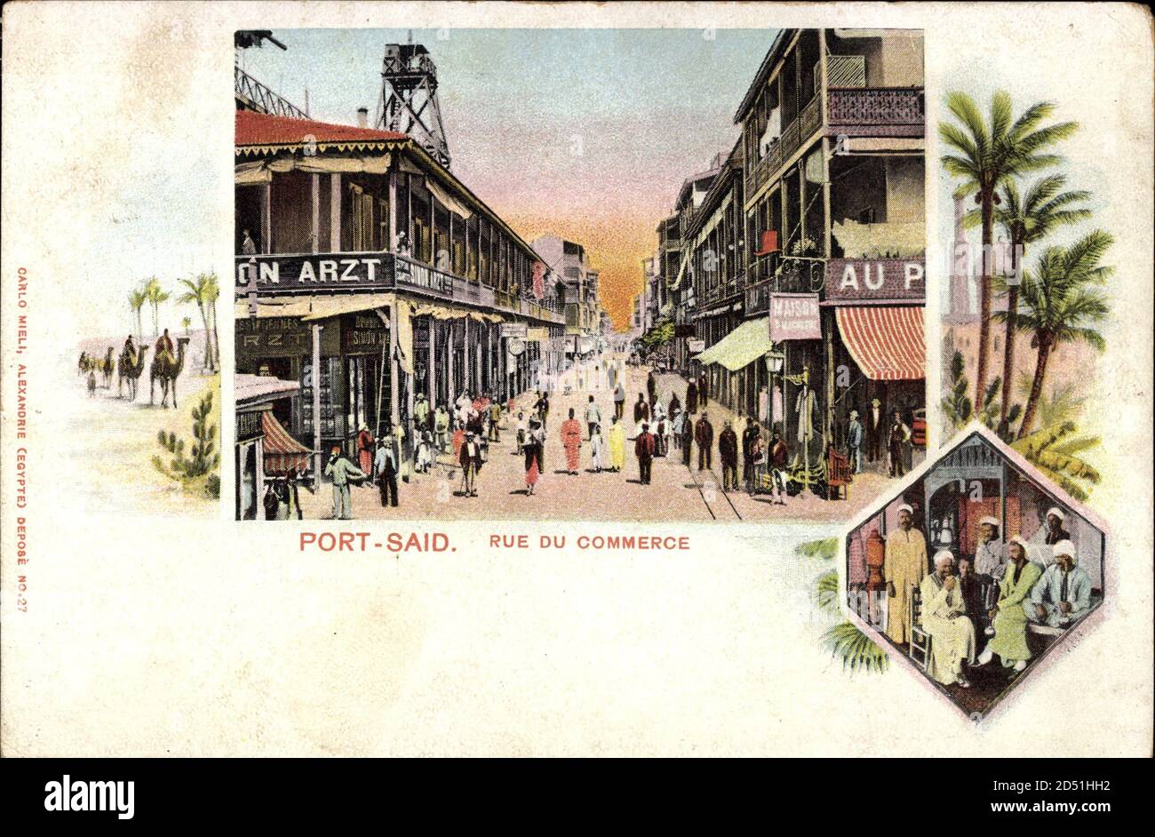 Port Said Ägypten, vue générale de la Rue du Commerce | usage worldwide ...