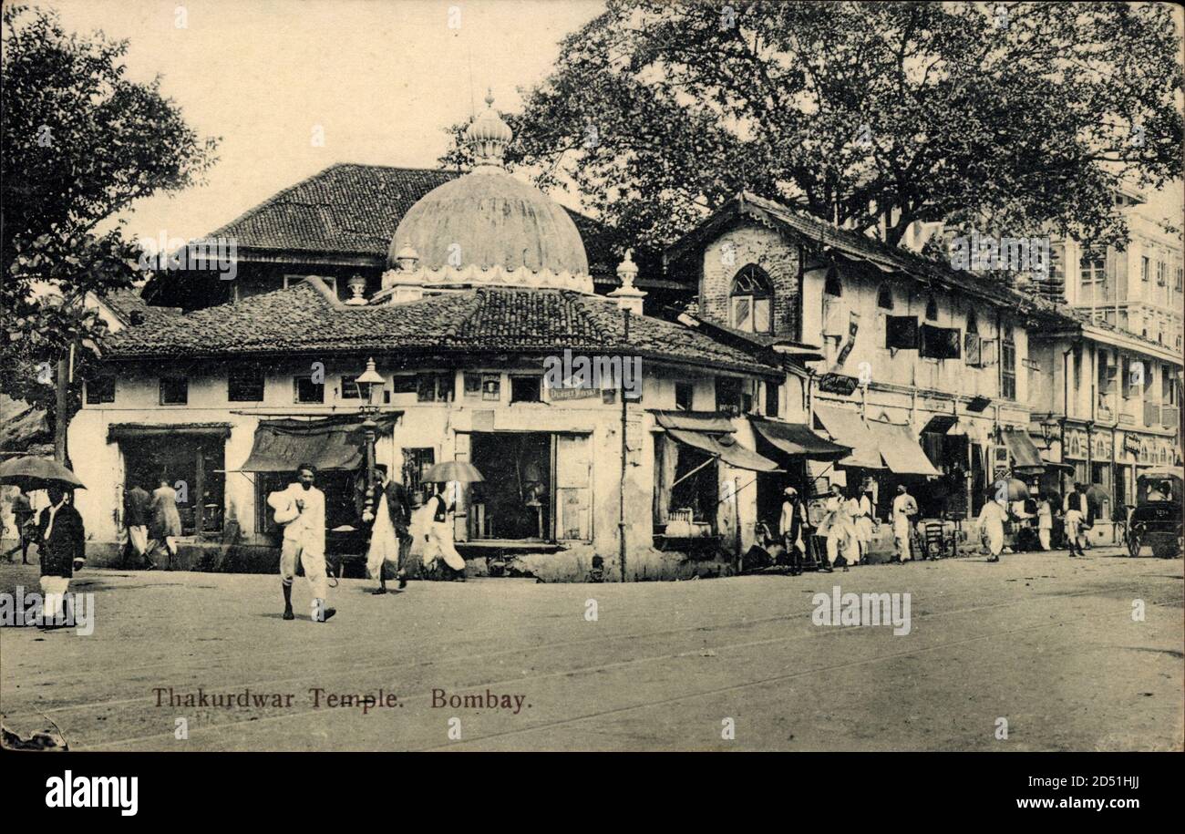 Bombay Indien, general view of the Thakurdwar Temple | usage worldwide ...