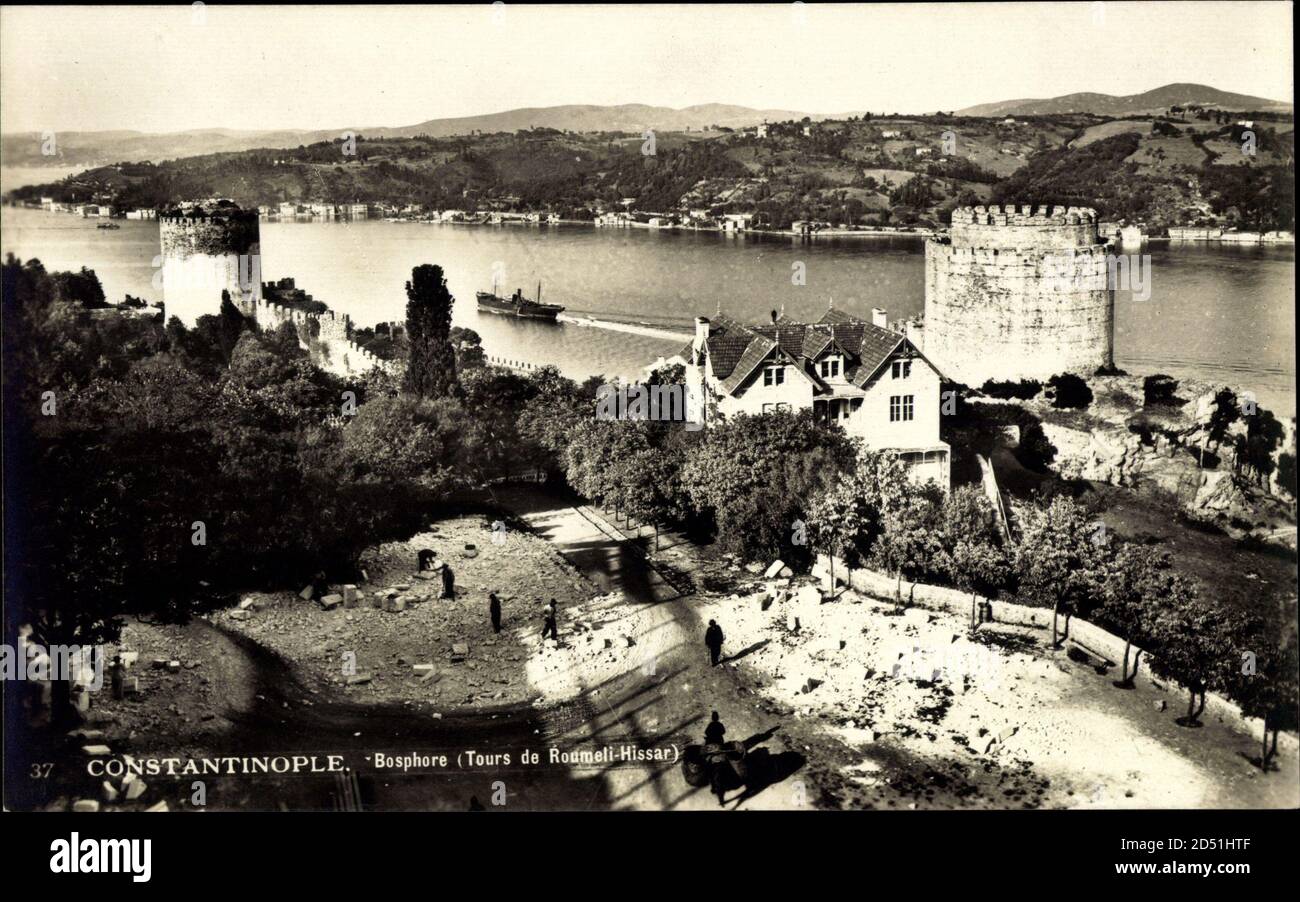 Konstantinopel Istanbul Türkei, Bosphore, Tours de Roumeli Hissar ...