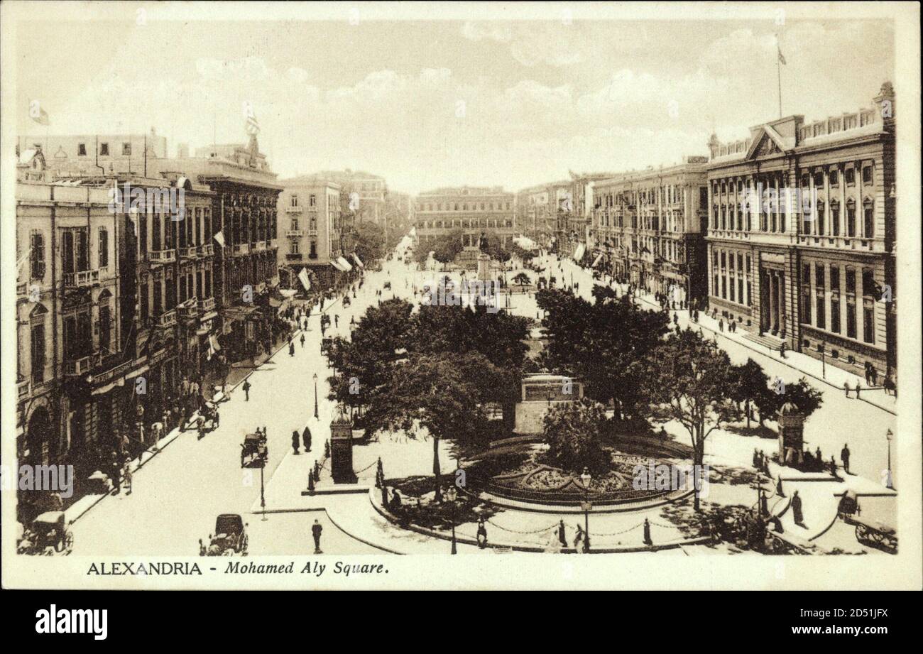Alexandria Ägypten, Mohamed Aly Square, Blick auf den Platz | usage ...