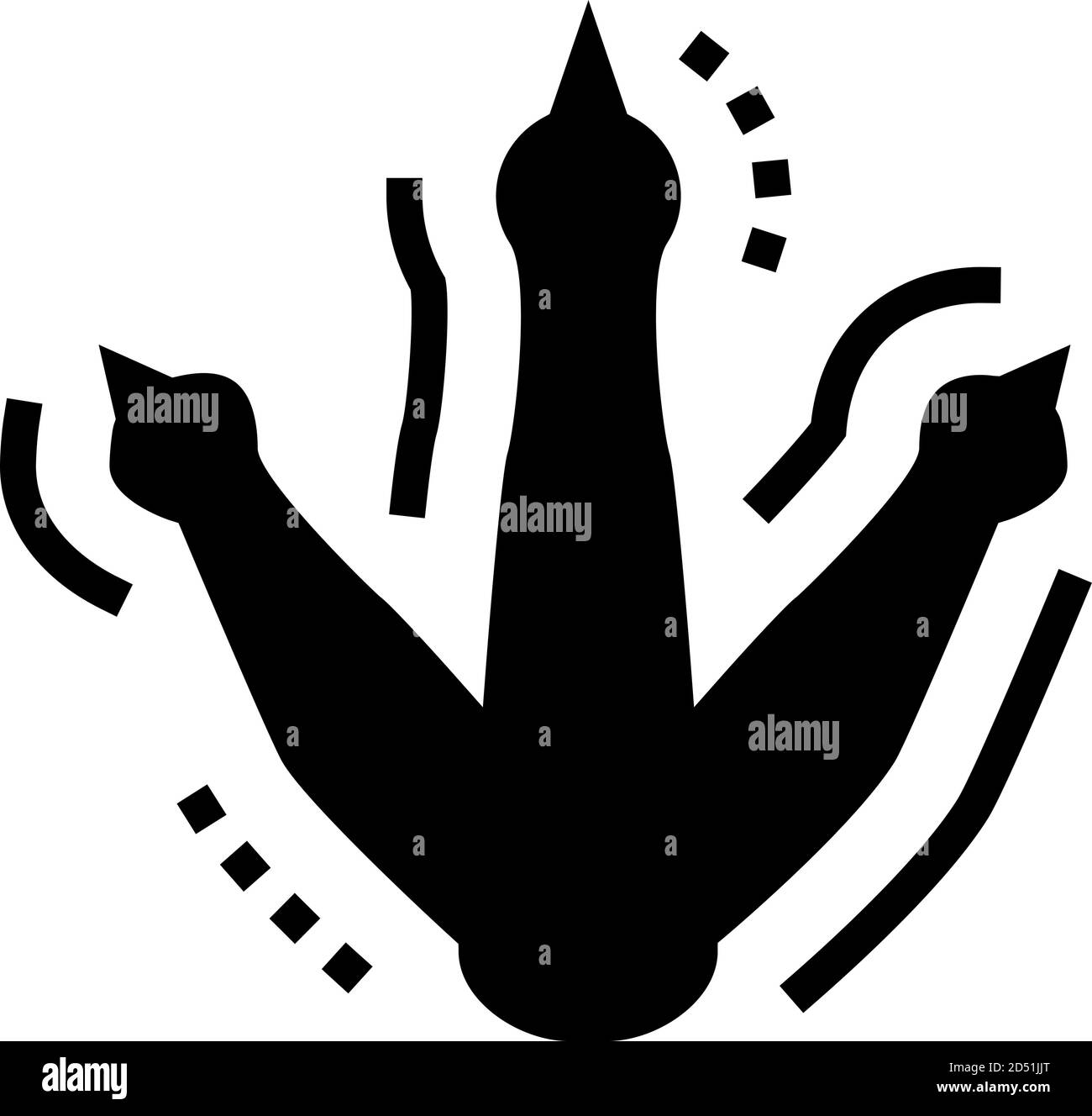 dinosaur footprint glyph icon vector illustration Stock Vector Image ...