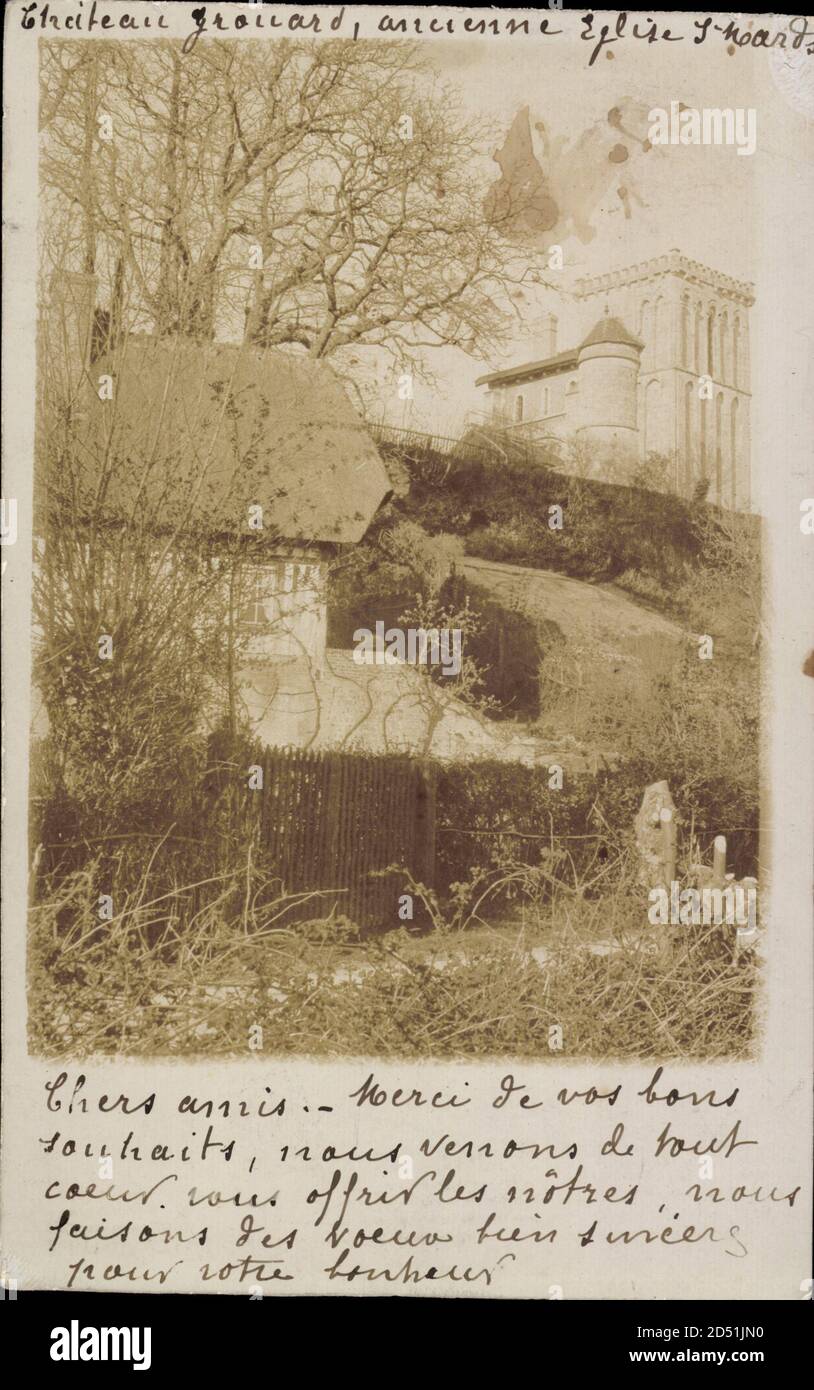 Grouard Eure, vue générale du Chateau et ancienne Eglise | usage ...