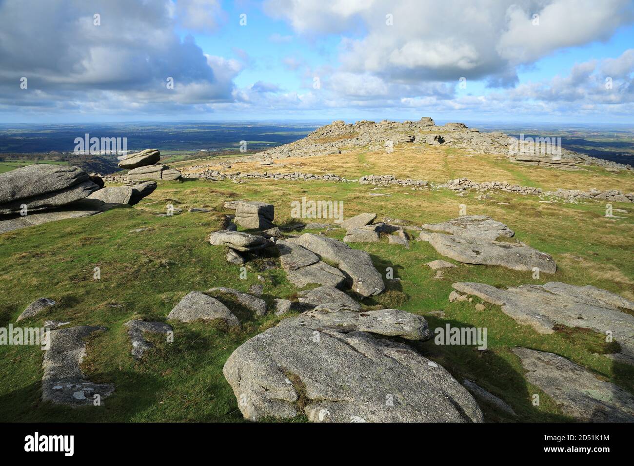 Belstone Tor with Irishman's wall, Belstone, Dartmoor, National Park ...