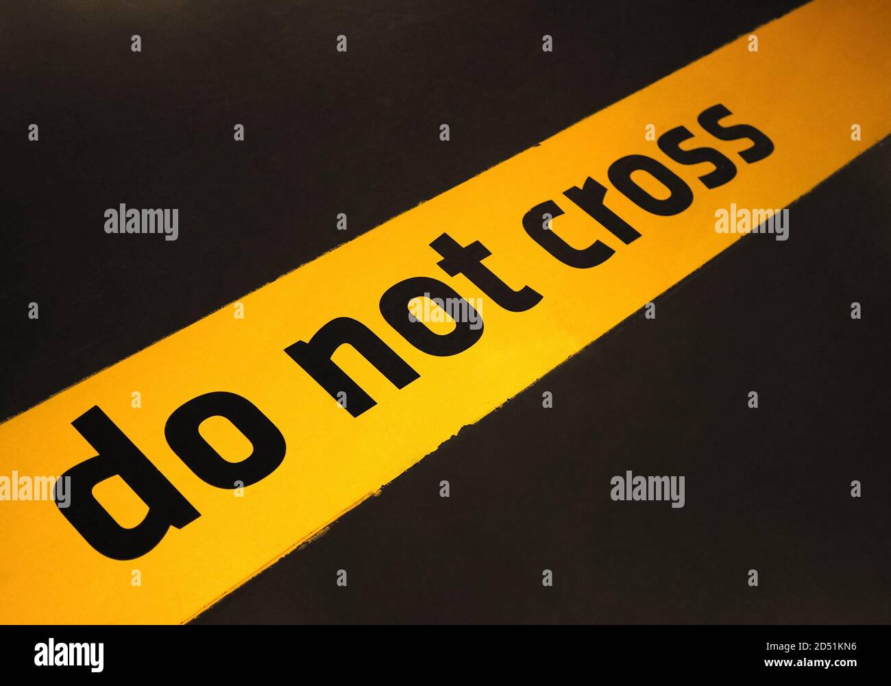 do not cross sign, do not trespass this line Stock Photo - Alamy