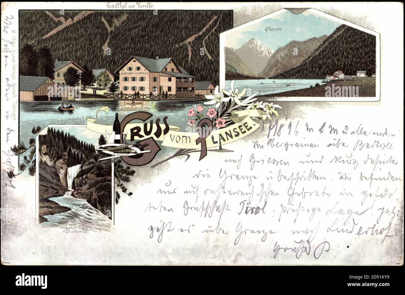 Breitenwang Tirol, Plansee, Gasthof zur Forelle | usage worldwide Stock ...